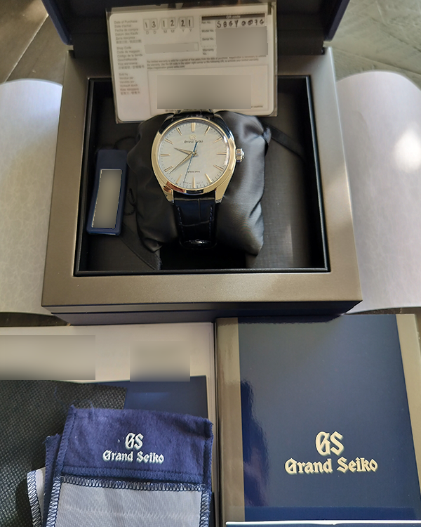 2021 Grand Seiko Elegance Collection "Omiwatari" 38.5MM Blue Dial Leat ...