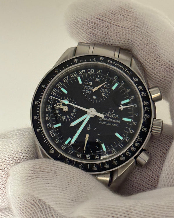 2004 Omega Speedmaster Day Date 39MM Black Dial Steel Bracelet (3520.5 ...