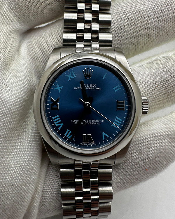 2015 Rolex Oyster Perpetual 31 Jubilee Steel Bracelet Blue Roman Dial ...