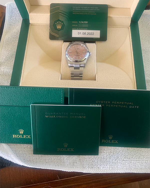 2022 Rolex Oyster Perpetual 34MM Pink Dial Oyster Bracelet (124200 ...