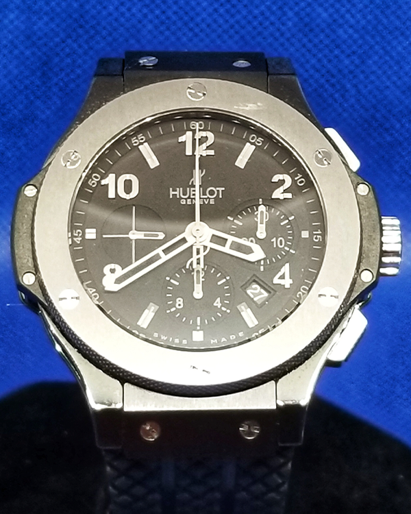 Hublot Big Bang Ice Bang 44MM Black Dial Rubber Strap (301.CK.1140.RX ...