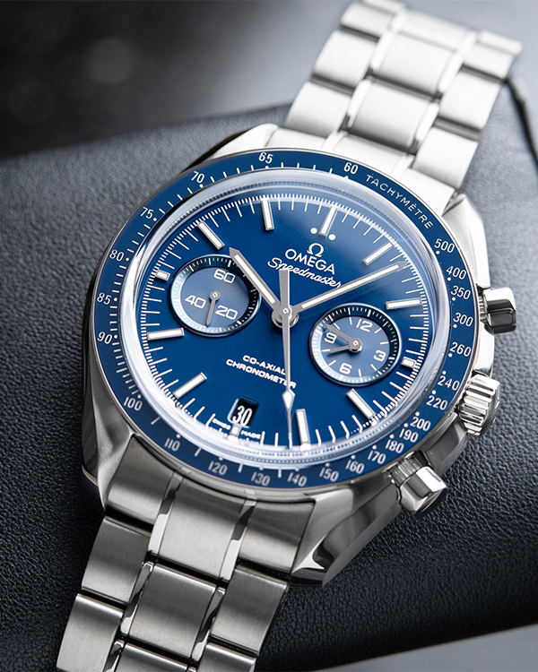 Omega Speedmaster Two Counters Co-Axial Titanium Chronograph Blue Cera ...