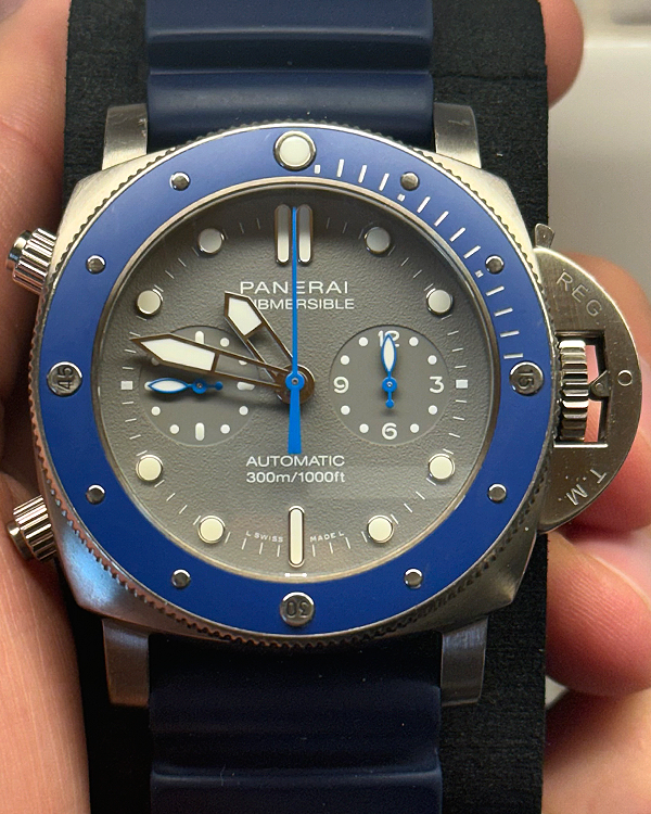 2019 Panerai Luminor Submersible "Guillaume Nery" 47MM Grey Dial Rubbe ...