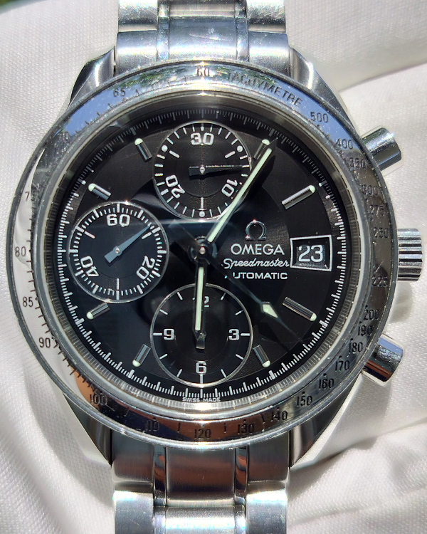 2004 Omega Speedmaster Date 39MM Black Dial Steel Bracelet (3513.50.00 ...