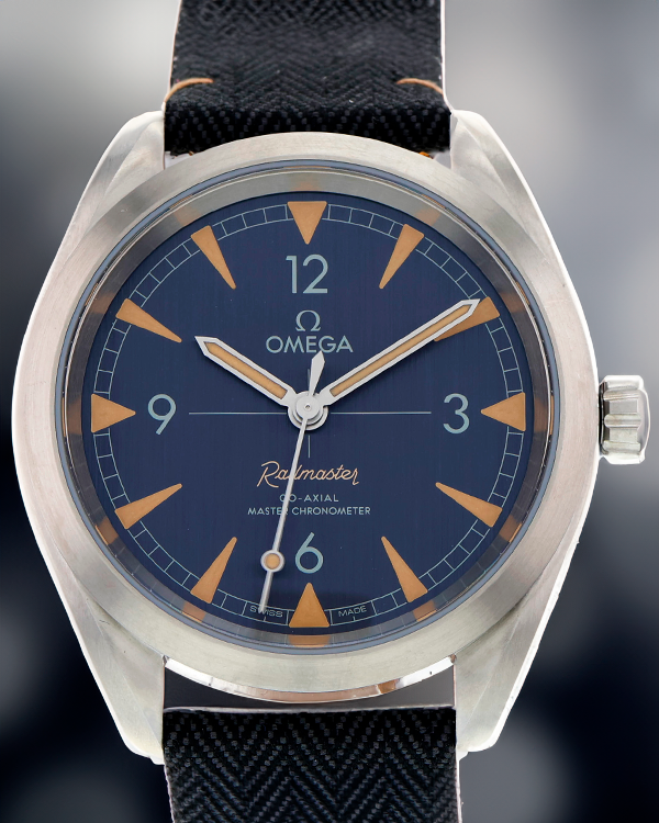 Omega Seamaster Railmaster 40MM Black Dial Textile Strap (220.12.40.20 ...