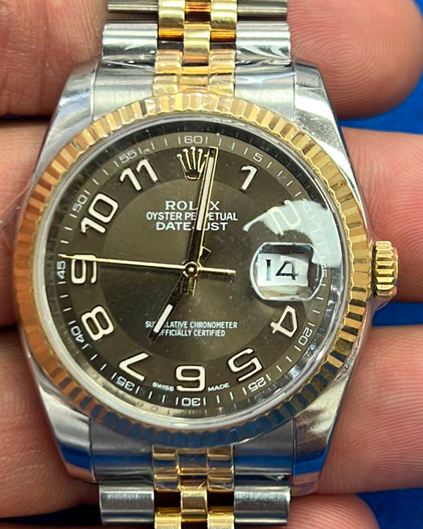 2013 Rolex DateJust 36MM Bronze Dial Two-Tone Jubilee Bracelet (116233 ...