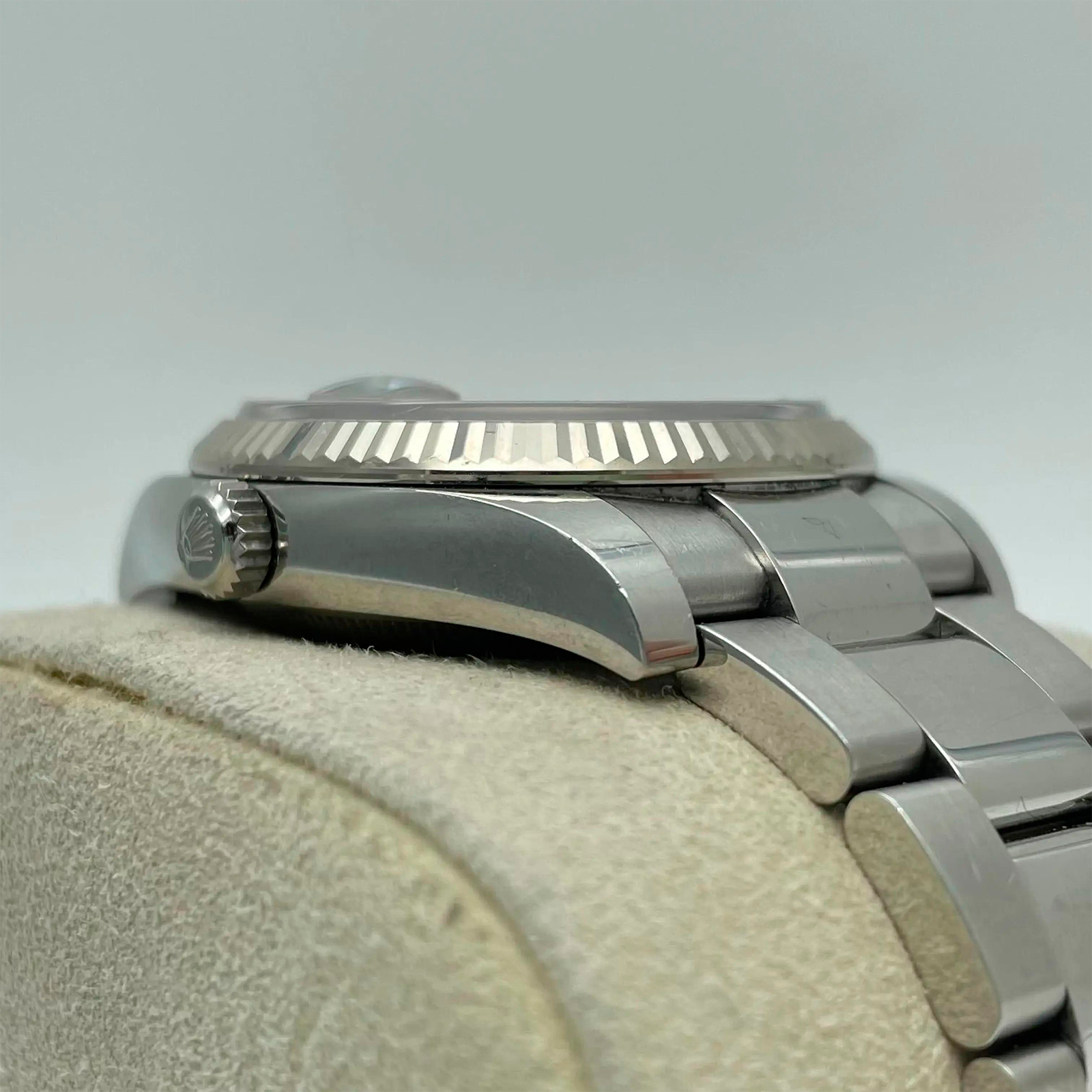 Rolex Oyster Perpetual Date 34MM Black Dial Steel Bracelet (115234 ...