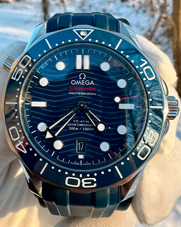 2022 Omega Seamaster Diver 300M 42MM Blue Dial Rubber Strap (210.32.42 ...