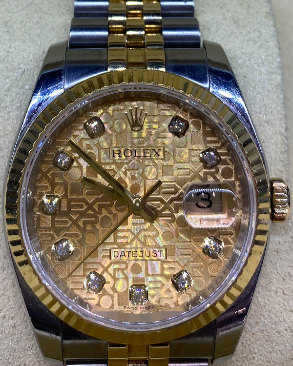 Rolex Datejust 36MM Champagne Dial Two-Tone Jubilee Bracelet (116233 ...