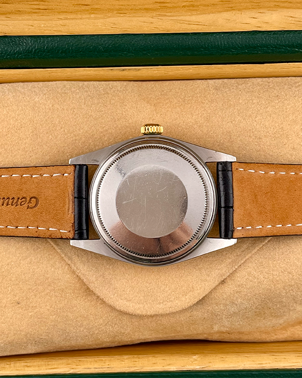 Rolex Datejust Vintage 36MM Linen Champagne Dial Leather Strap (16013 ...