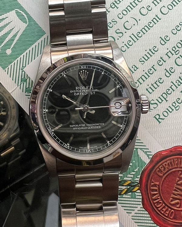 1997 (U Serial) Rolex Datejust 31MM Black Dial Oyster Bracelet (68240 ...
