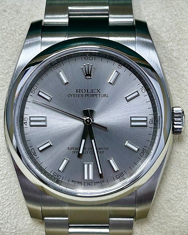 Rolex Oyster Perpetual 36MM Silver Dial Oyster Bracelet (116000) – Grailzee