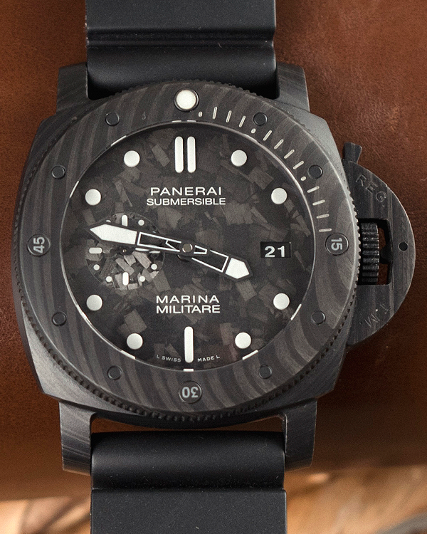 2019 Panerai Luminor Submersible Marina Militare 47MM Black Dial Rubbe ...