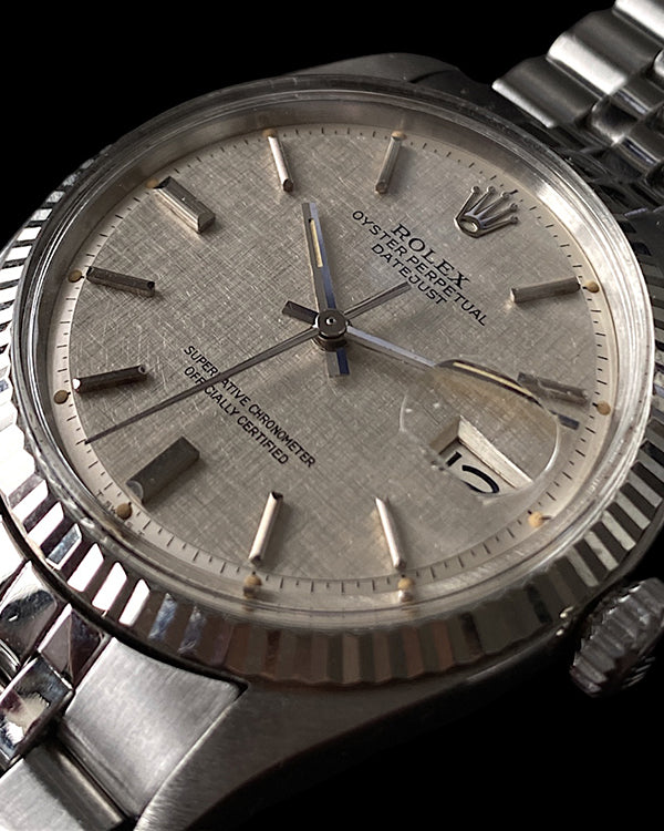 1971 Rolex Datejust Vintage 36MM Silver Linen Dial Jubilee Bracelet (1 ...