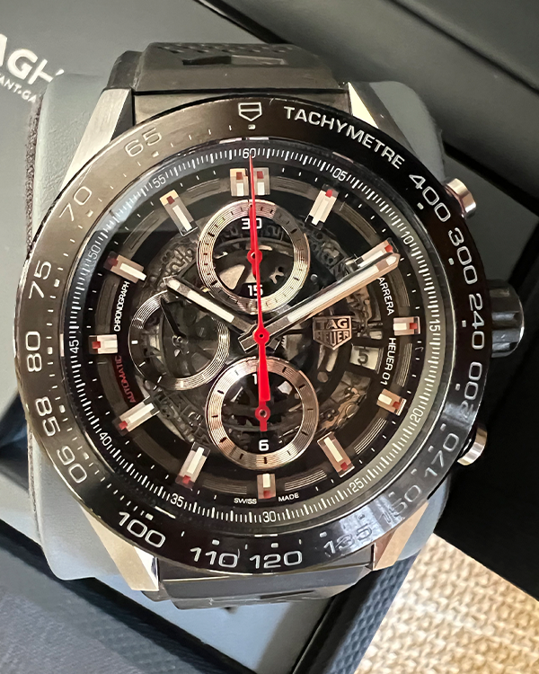 No Reserve - TAG Heuer Carrera Calibre HEUER 01 Steel Skeleton Dial (C ...