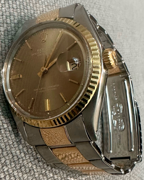 No Reserve- Rolex Datejust 36MM Tobacco Bronze London Sky Dial Two-Ton ...