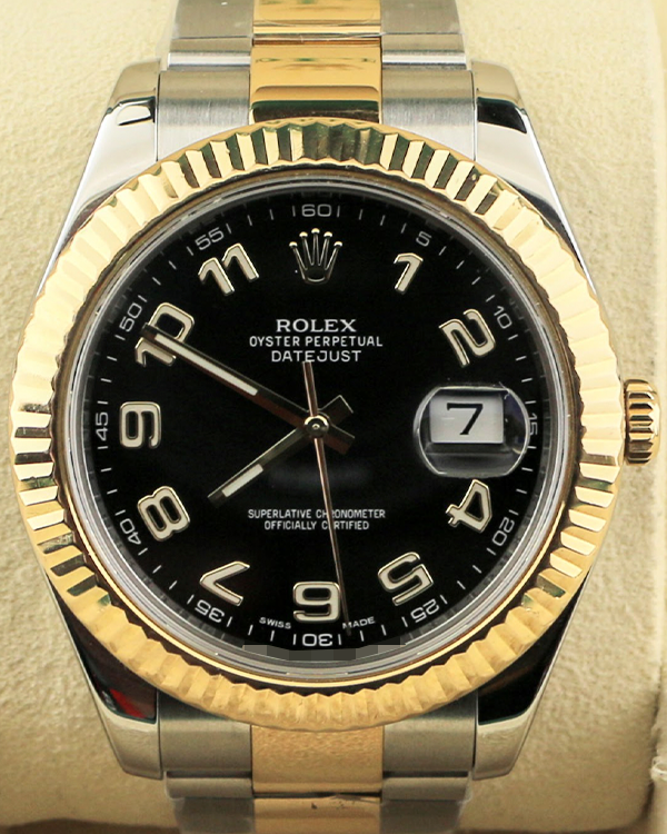 Rolex Datejust II 41MM Black Dial Two-Tone Oyster Bracelet (116333 ...