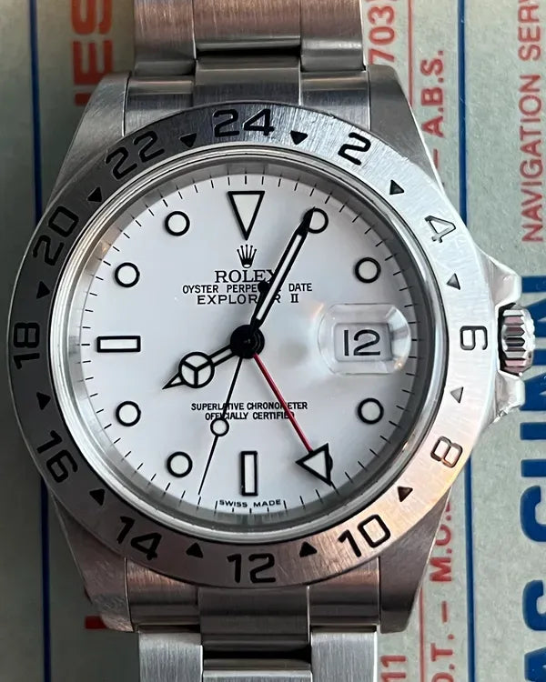 No Reserve - 2004 Rolex Explorer II "Polar" 40MM White Dial Oyster Bra ...