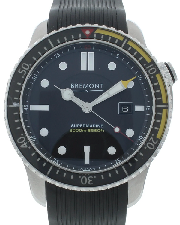 Bremont Supermarine S2000 45MM Black Dial Rubber Strap (S2000-YL-S ...