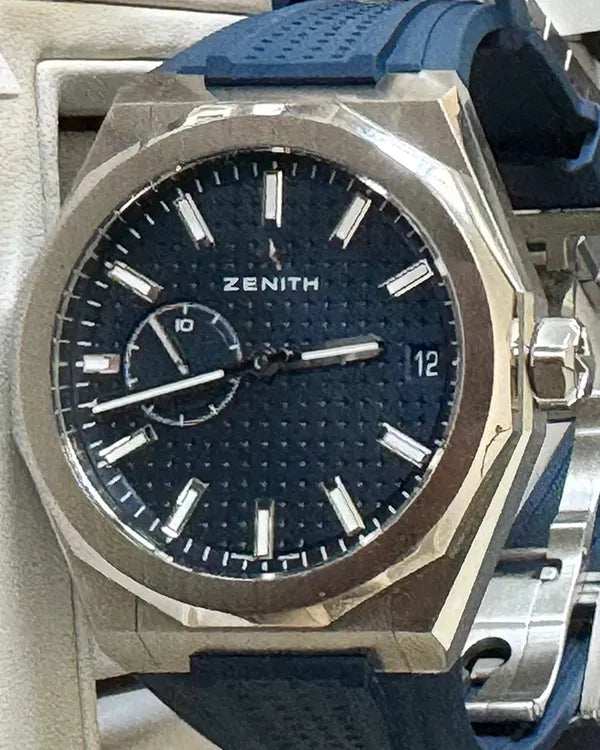 Zenith Defy Skyline 41MM Blue Dial Rubber Strap (03.9300.3620/51.1001 ...