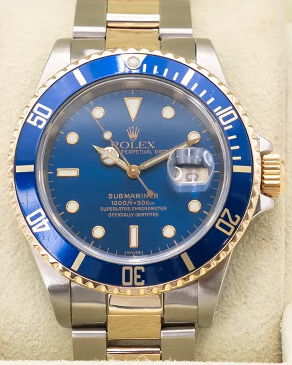 Rolex Submariner Date "Bluesy" 40MM Blue Dial Two-Tone Oyster Bracelet ...