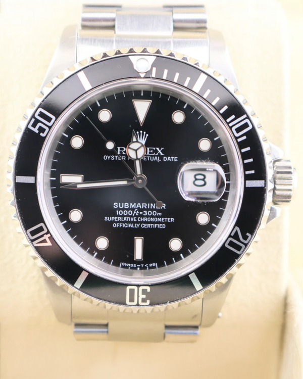 1997 (U Serial) Rolex Submariner Date 40MM Black Dial Oyster Bracelet ...