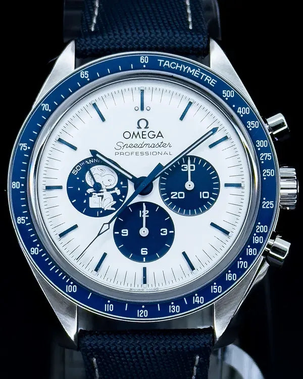 2025 Omega Speedmaster “Silver Snoopy Award” 42MM Silver Dial Textile ...