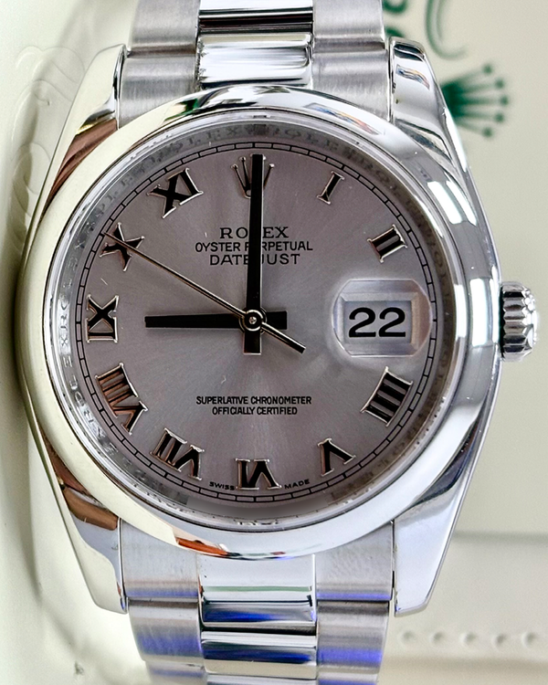 2006 (D Serial) Rolex Datejust 36MM Grey Dial Oyster Bracelet (16620 ...
