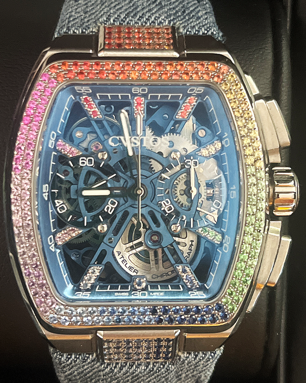2024 CVSTOS Metropolitan Chrono 42MM Skeleton Dial Textile Strap (F001 ...