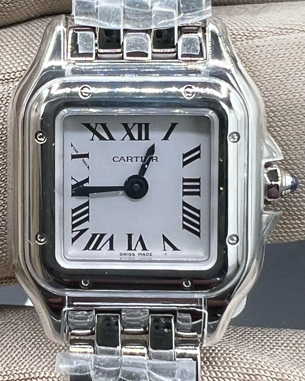 2025 Cartier Panthère De Cartier Mini 25MM Quartz White Dial Steel Bra ...