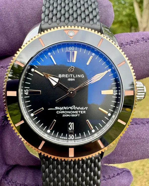 2023 Breitling Superocean Heritage B20 44MM Black Dial Rubber Strap (U ...