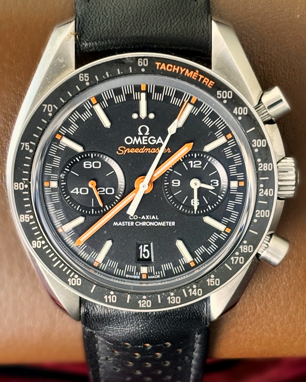 2018 Omega Speedmaster Racing 44.25MM Black Dial Leather Strap (329.32 ...