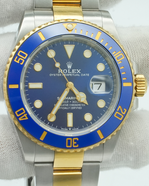2021 Rolex Submariner Date "Bluesy" 41MM Blue Dial Two-Tone Oyster Bra ...