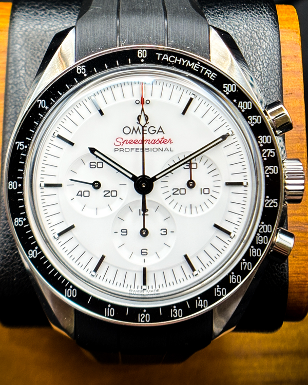 2024 Omega Speedmaster Professional Moonwatch 42MM White Dial Rubber S ...