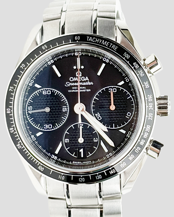 Omega Speedmaster Racing 40MM Black Dial Steel Bracelet (326.30.40.50 ...