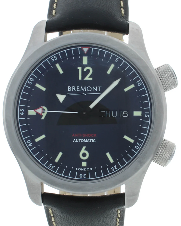 Bremont U-2 43MM Black Dial Leather Strap (U2-R-S) – Grailzee