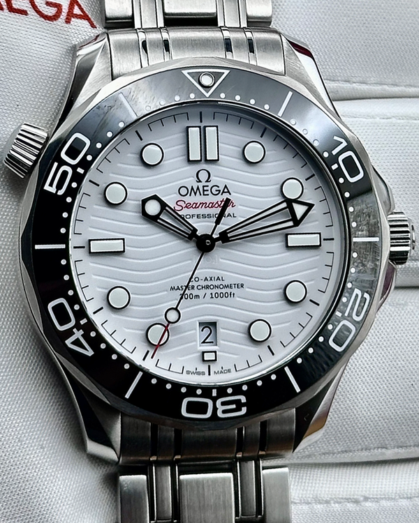 2024 Omega Seamaster Diver 300M 42MM White Dial Steel Bracelet (210.32 ...