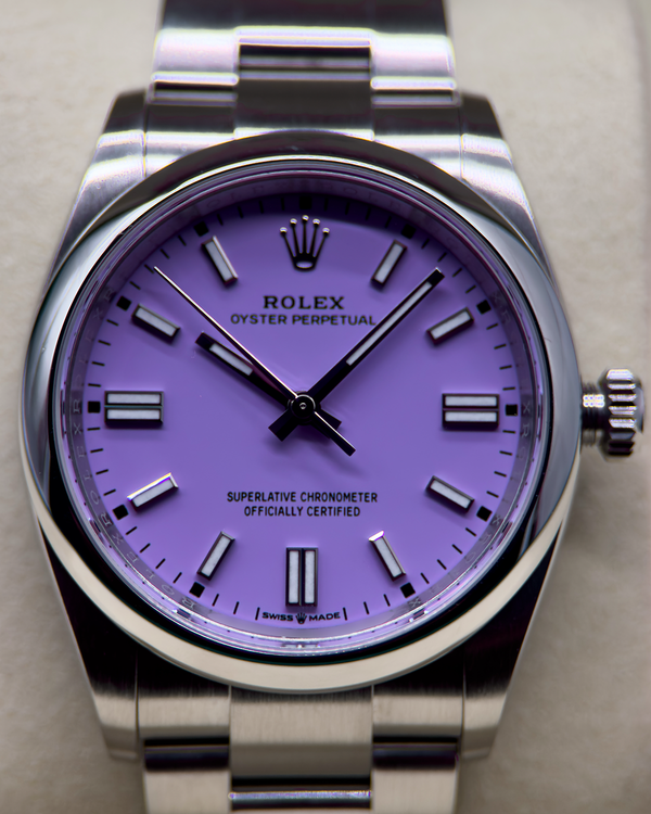 No Reserve - 2025 Rolex Oyster Perpetual 36MM Lavender Dial Oyster Ste ...