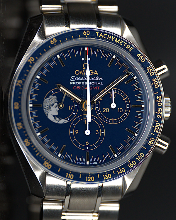 2018 Omega Speedmaster "Apollo XVII" L.E. 42MM Blue Dial Steel Bracele ...
