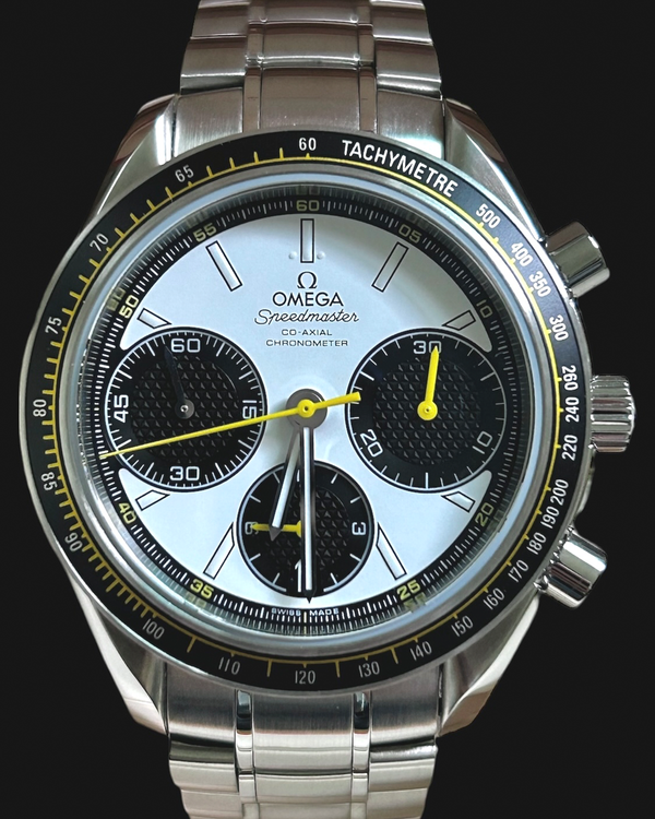 No Reserve - 2018 Omega Speedmaster Racing 40MM White Dial Steel Brace ...