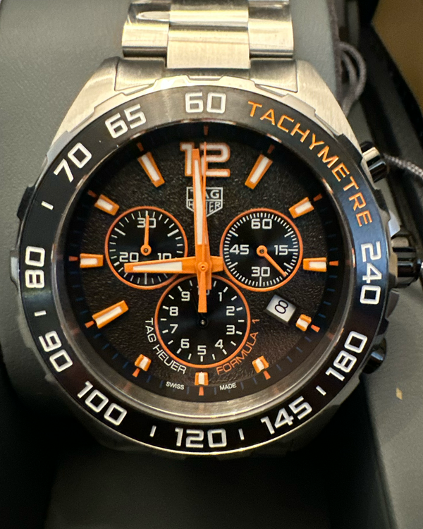 Tag Heuer Formula 1 Chronograph 43MM Quartz Grey Dial Steel Bracelet ...
