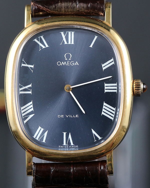 1974 Omega De Ville Ellipse 30MM Blue Dial Leather Strap (BA 111.90048 ...