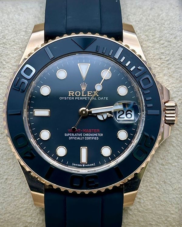 2021 Rolex Yacht-Master 37MM Black Dial Rubber Strap (268655) – Grailzee