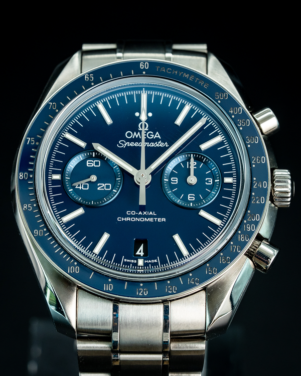 2020 Omega Speedmaster Two Counters 44.25MM Blue Dial Titanium Bracele ...