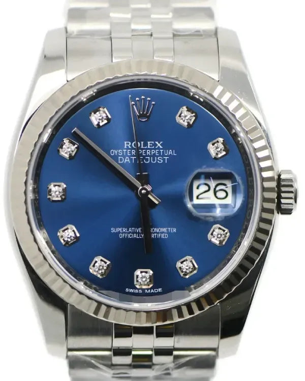 2018 Rolex Datejust 36MM Blue Dial Super Jubilee Bracelet (116234 ...
