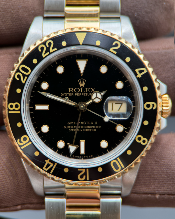 1991 Rolex GMT-Master II 40MM Black Dial Two-Tone Oyster Bracelet (167 ...