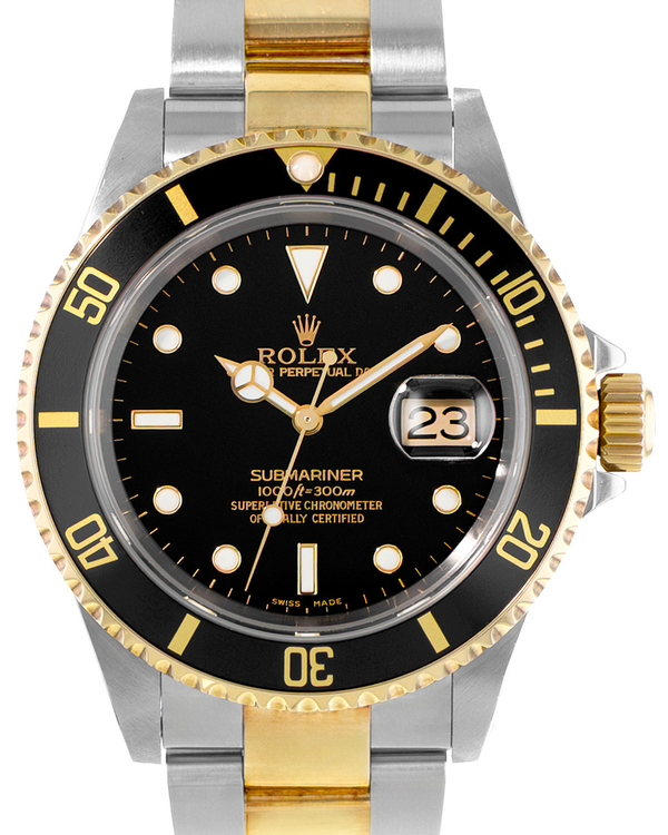 2002 Rolex Submariner Date 40MM Black Dial Two-Tone Oyster Bracelet (1 ...