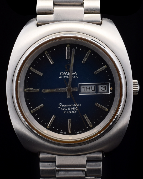 Omega Seamaster Cosmic 2000 38MM Blue Dial Steel Bracelet (166.133 ...