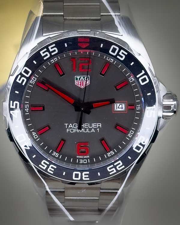 Tag Heuer Formula 1 43MM Quartz Grey Dial Steel Bracelet (WAZ1018.BA08 ...