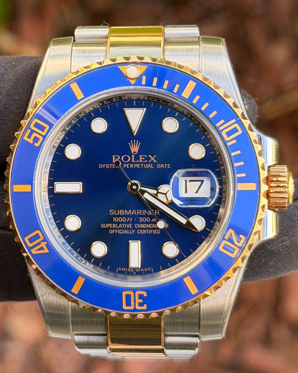 2016 Rolex Submariner Date "Bluesy" 40MM Blue Dial Two-Tone Oyster Bra ...